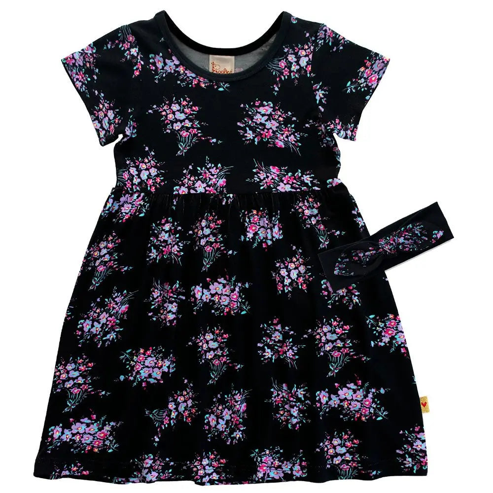 Midnight Floral Dress set – www.cutekidz.co.za